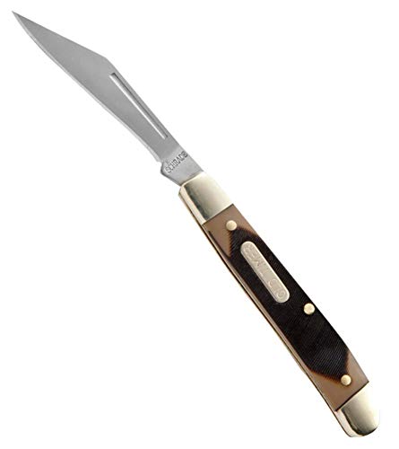 Old Timer 12OT Pal Traditional Folding Pocket Knife with 2.2in High Carbon Stainless Steel Blade, Sawcut Handle, and Convenient Size for EDC, Whittling, Camping, Hunting, General Use, and Outdoors