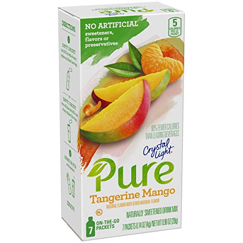 Crystal Light Pure Tangerine Mango, 0.14 Oz Box, 7 Pack
