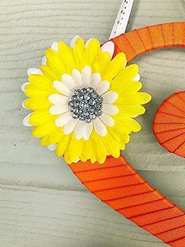 Custom Personalized Cursive Name Monogram-Spring Door Hanger-Front Door Decor