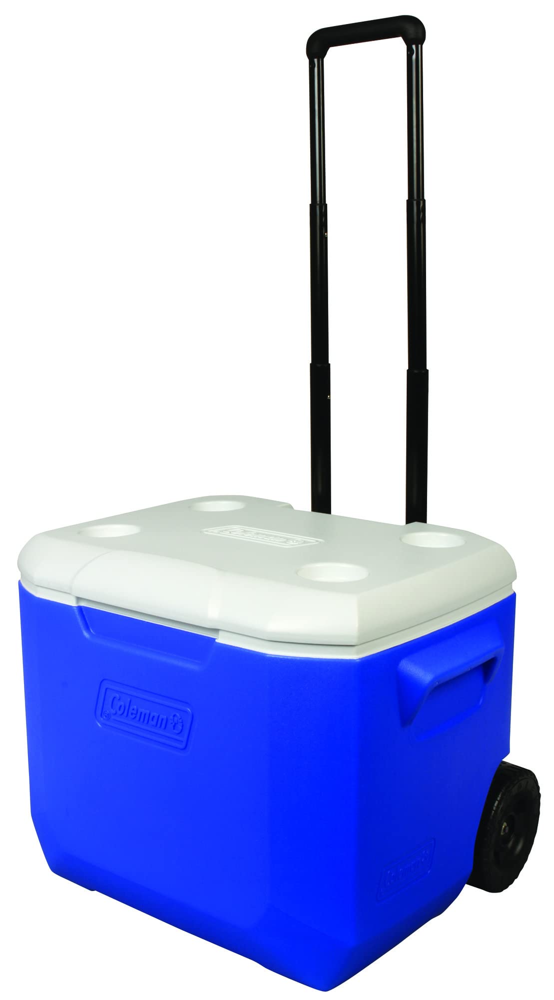 Coleman Chiller Series 60qt Wheeled Insulated Portable Cooler, Ice Retention Hard Cooler with Heavy Duty Wheels and Handle