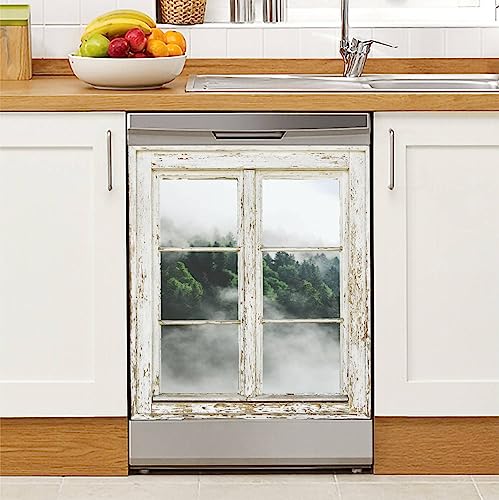 Dishwasher Magnet Cover A Wonderful Magical Interplay Low Hanging a Mountain Lake a Beautiful Magnetic Refrigerator Stickers Decorative Appliance Cover Fridge Panels Metal Door Garage 23x26in