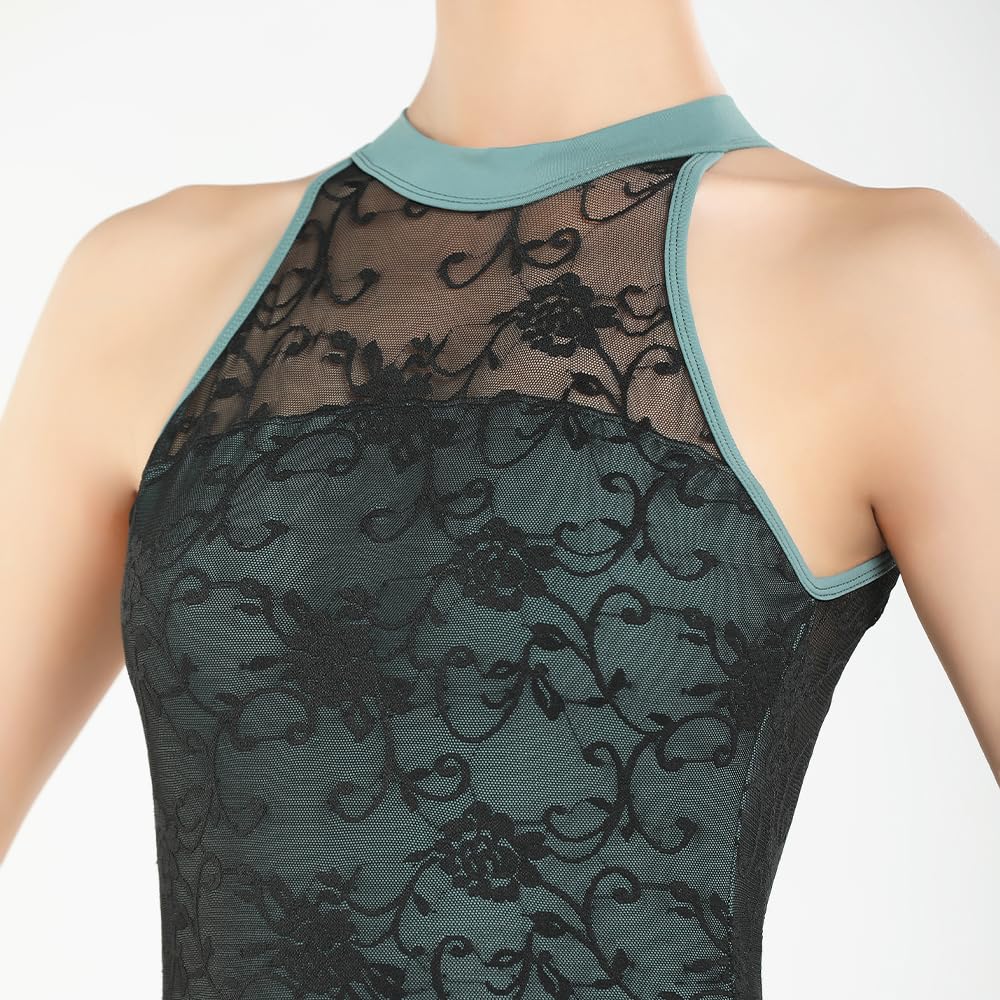 Dons Girl Women's Ballet Dance Leotards Dance Bodysuit Sleeveless Lace Leotards Ballet Leotard for Women Large…