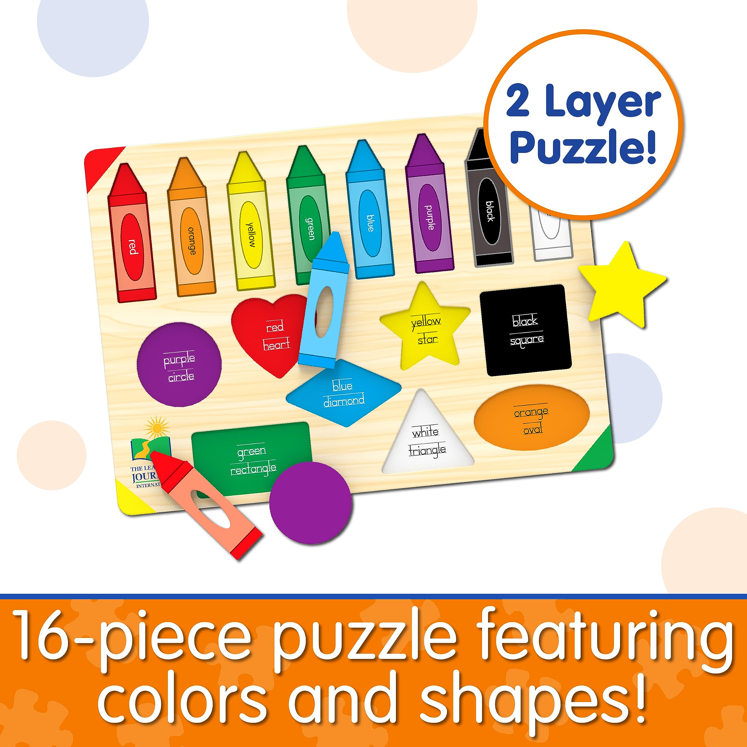 The Learning Journey: Lift & Learn Puzzle Colors & Shapes β Preschool Toys & Activities for Children Ages 3 and Up β Award Winning Educational Toy