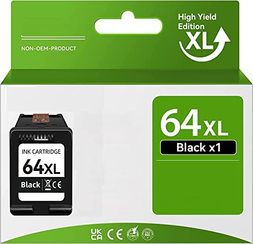 Inkpro Compatible Ink Cartridge Replacement for HP 64 XL 64XL Envy Photo 7800 7858 7155 7855 6220 6255 6252 7158 7164 6222 7120 7130 6230 6232 6234 -Black