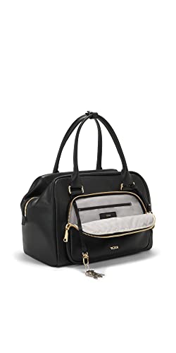 TUMI Voyageur Adrian Carryall - Weekender Bags for Women Travel - Premium Traveling Bags - Black Leather & Gold Hardware