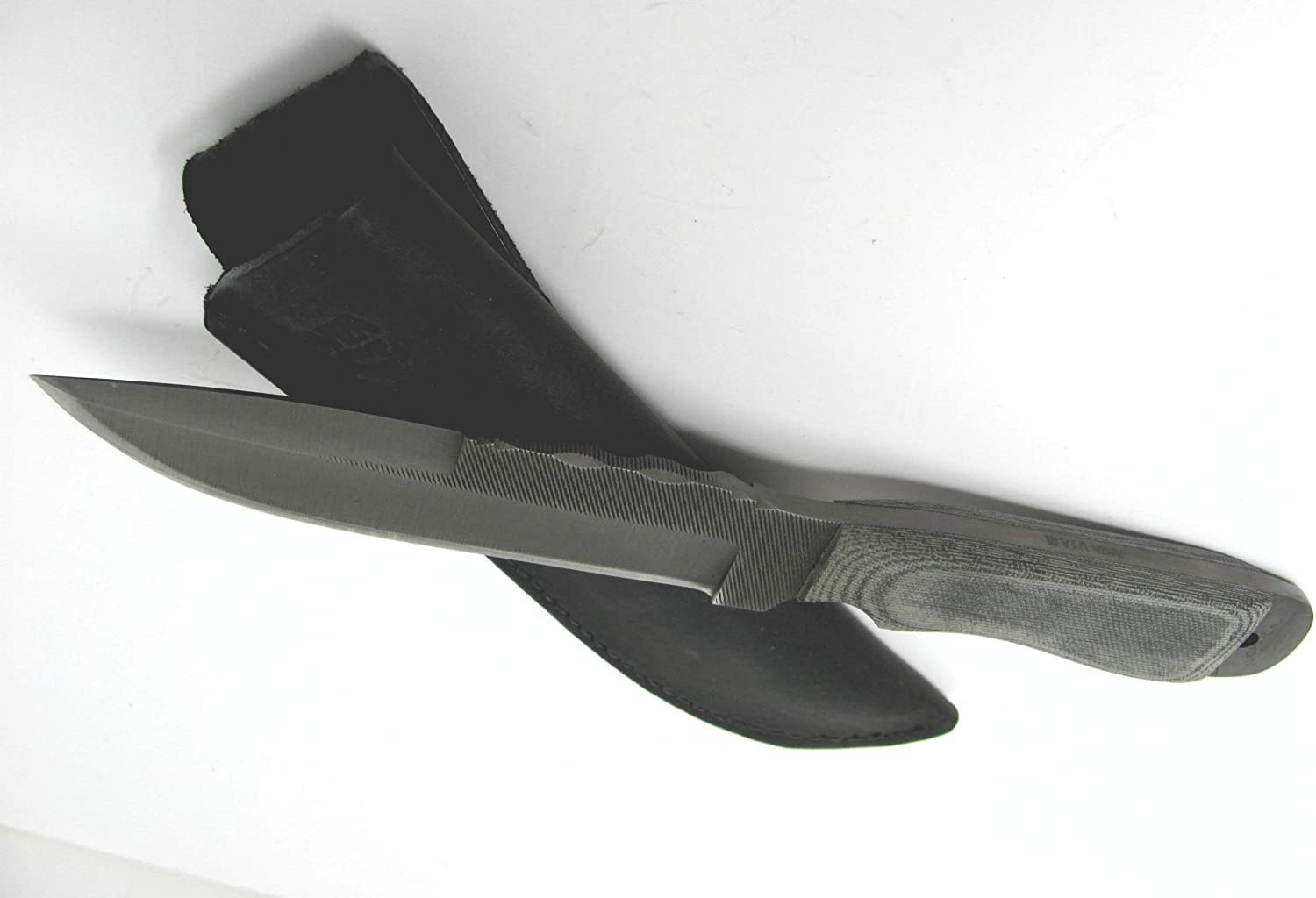 Completely Handmade in the U.S.A. Anza Knives Micarta Handle Micarta Bolster Dune Field The BIG Knife Bonus Walther Compact Pocket Knife Sharpener
