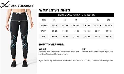 CW-X Women's Stabilyx Joint Support Compression Tight, Black, Small
