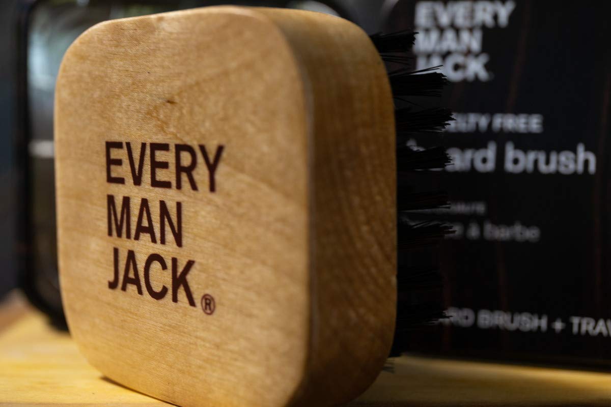Every Man Jack Beard Brush, Woodgrain