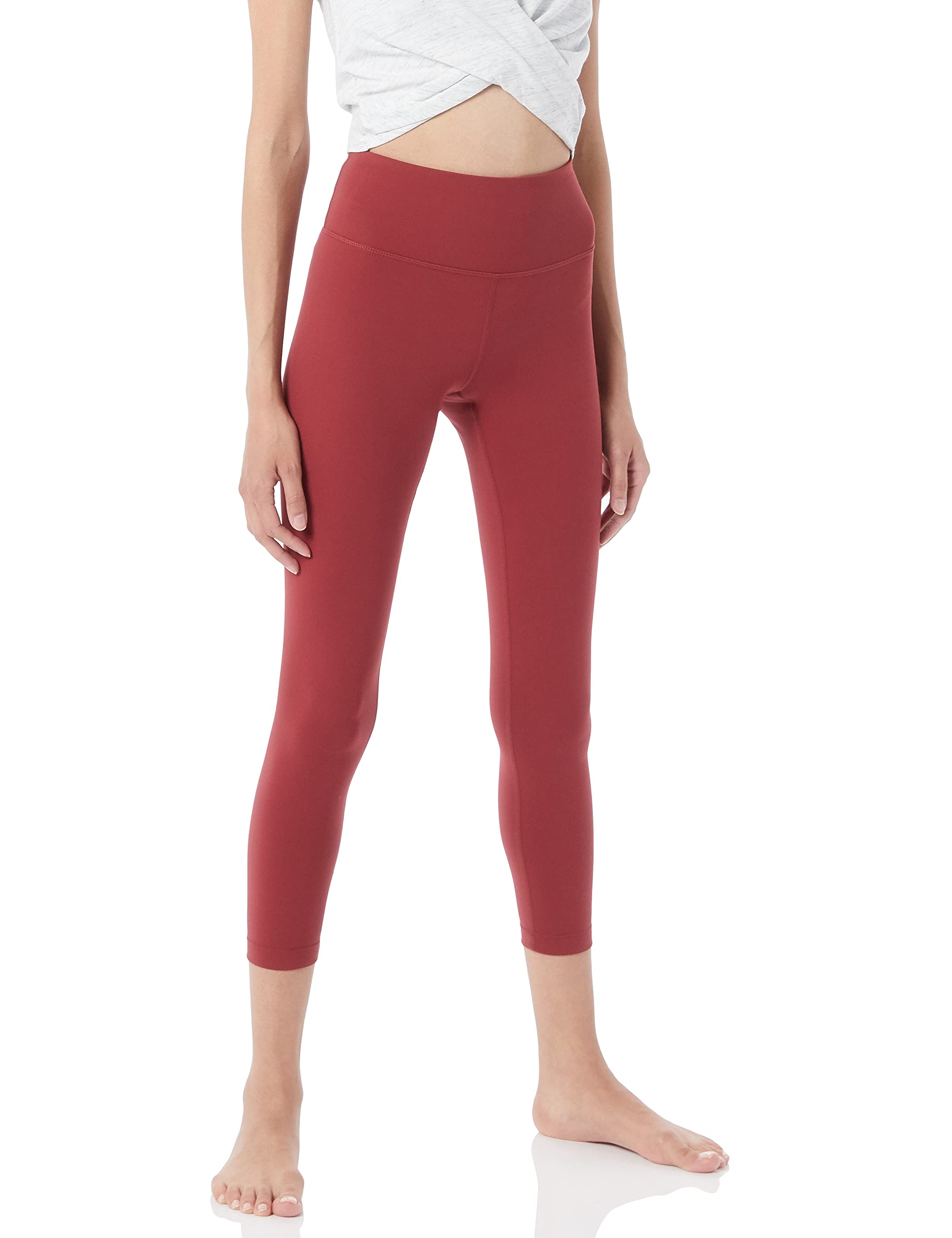 Core 10 Women's Spectrum High-Waist 7/8 Crop Yoga Legging, Black, Leopard/Jacquard, X-Large