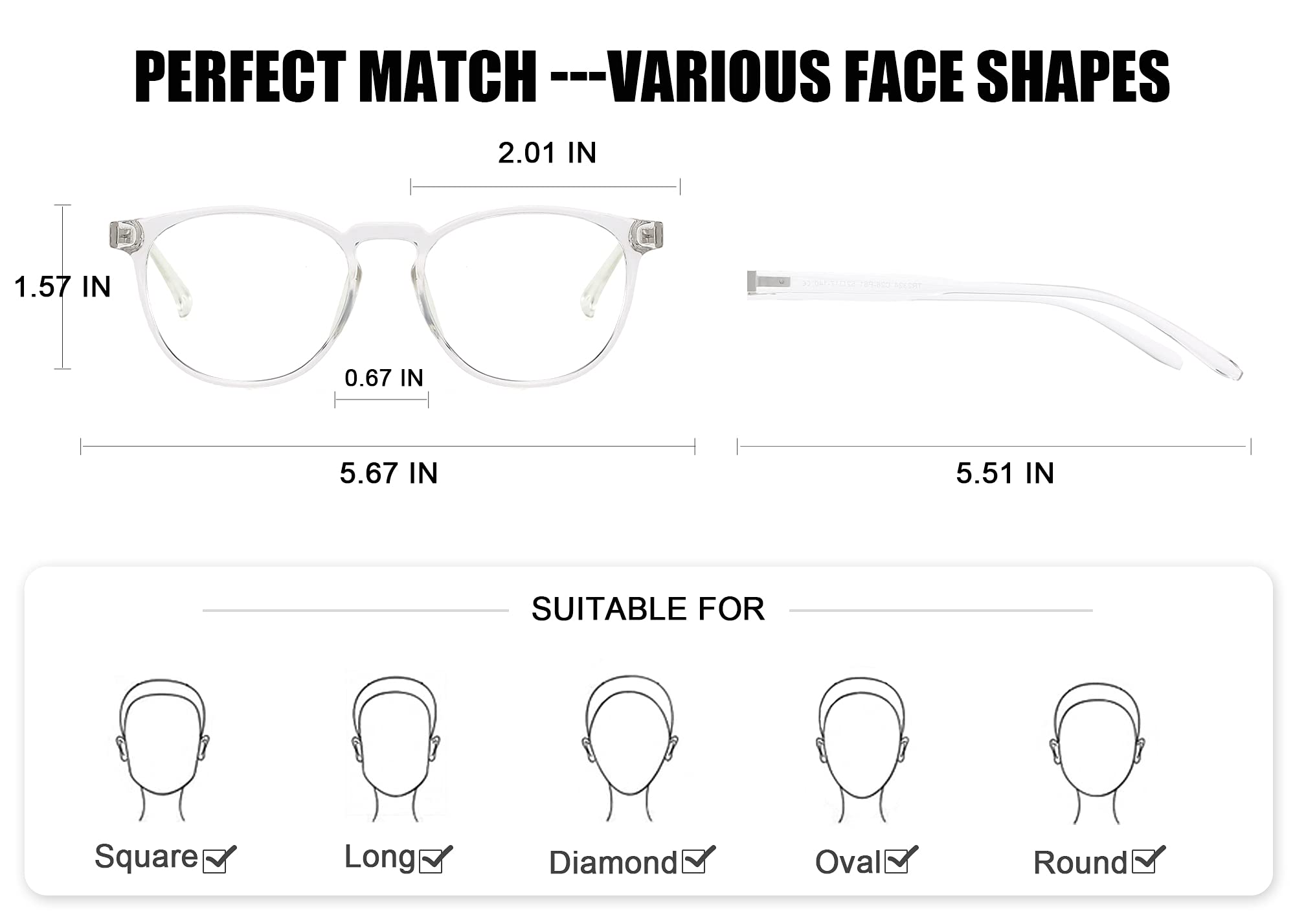 DANAMY Blue Light Blocking Glasses for Men & Women - Computer Reading | Anti Headache Fake Glasses,Square Nerd Eyeglasses(Pack of 2)