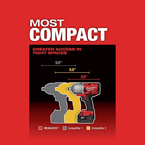 Impact Wrench,Cordless,Compact,18VDC