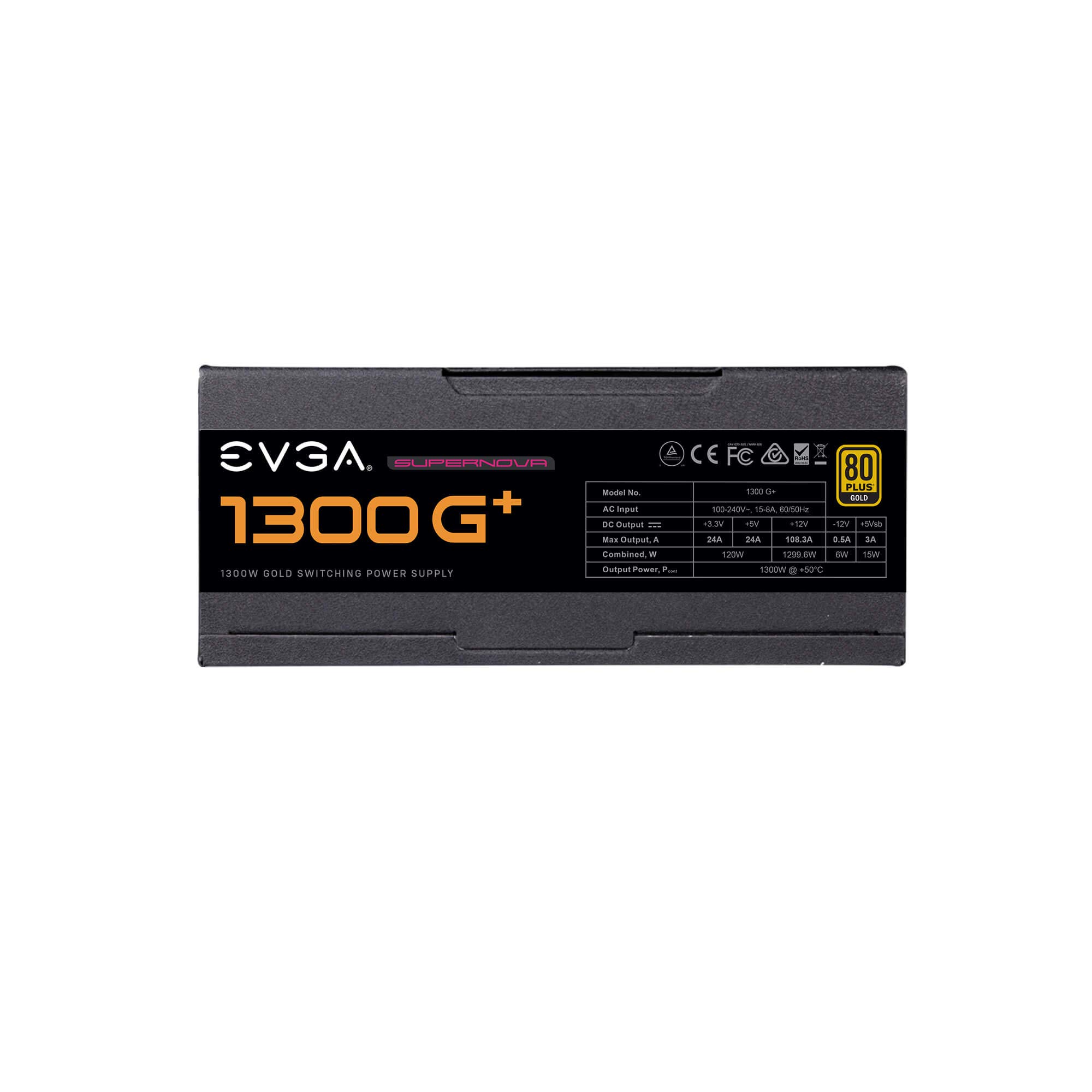 EVGA Supernova 1300 G+, 80+ Gold 1300W, Fully Modular, 10 Year Warranty, Includes Free Power On Self Tester, Power Supply 220-GP-1300-X1