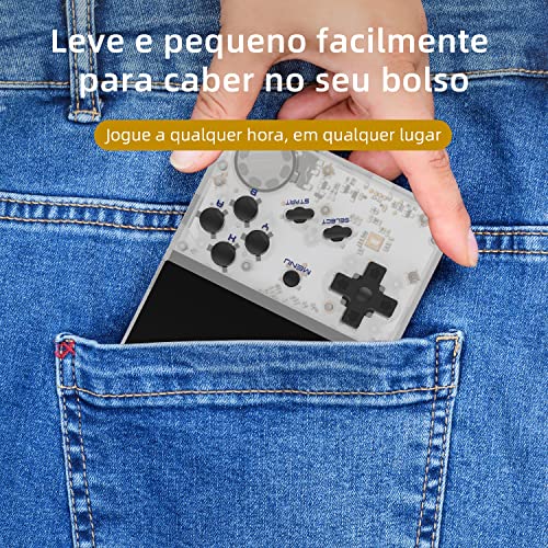 RG35XX Classic Video Game Handheld Game Console 3.5 inches IPS Screen Mini Game Player with Linux Garlic OS 64G TF Card Built-in 6800+ Games, Support Gamepad and HDMI Output TV