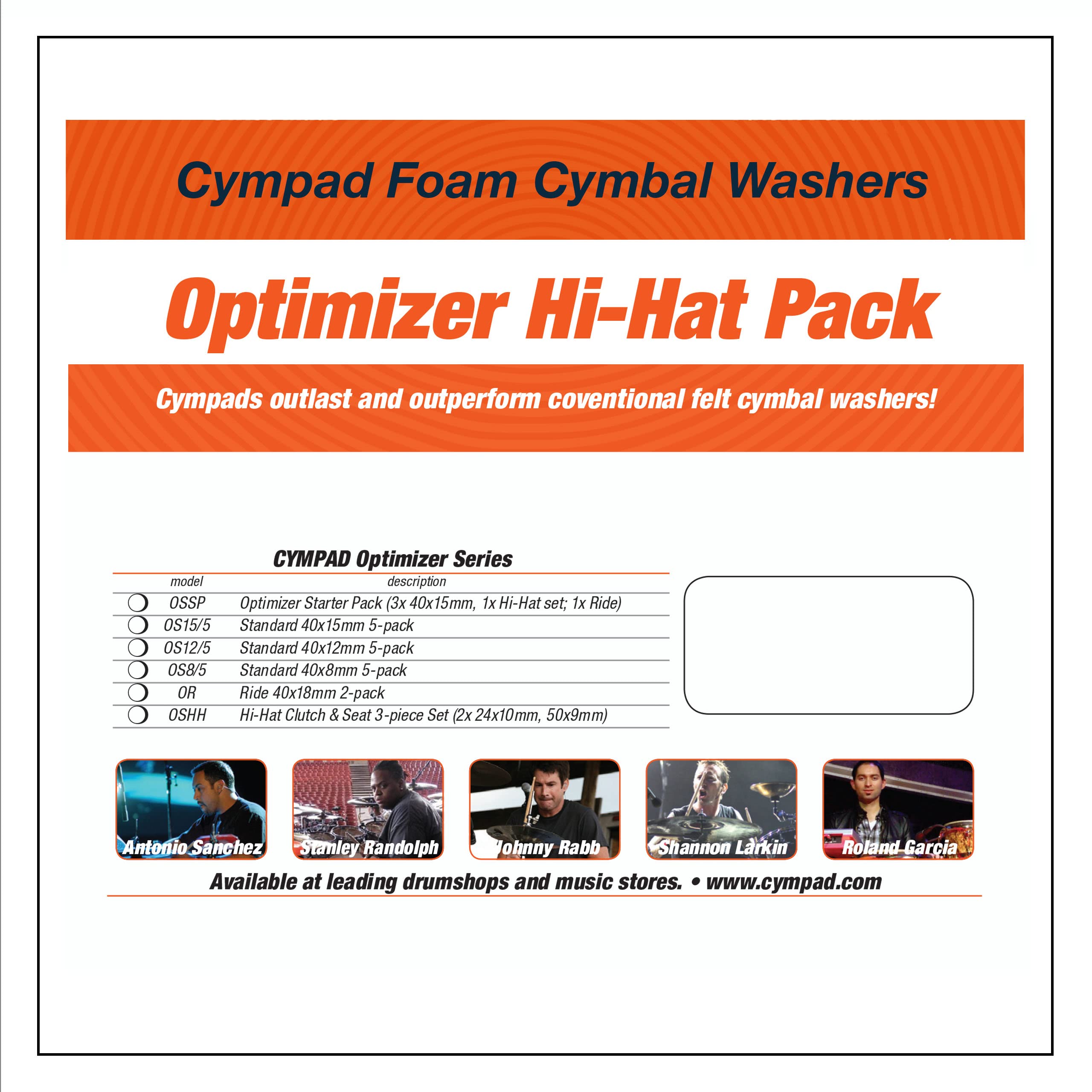 Cympad Optimizer Hi-Hat Felt Pad Set (3-Pack)