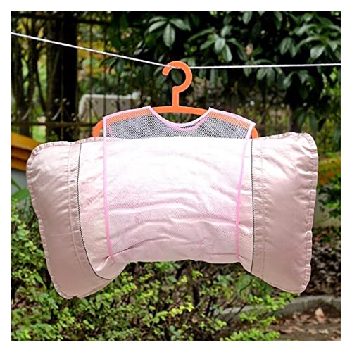 KRAZI 6pcs Drying Net Balcony Windproof Terylene Hanging Net Pillow Rack Underwear Hanger Clothes Mesh Storage Holder Clothes Rack