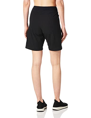 Danskin Women's Essential Side Shirred Bermuda Short, Black, Medium