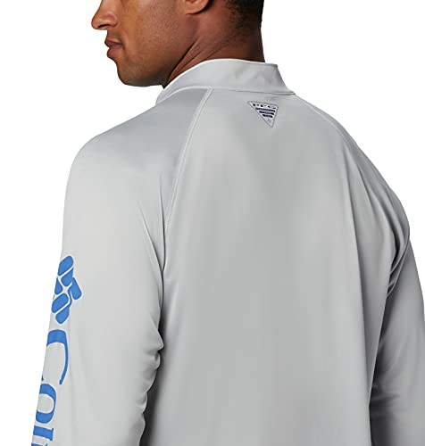 Columbia Men's PFG Terminal Tackle 1/4 Sleeve Zip Tee, Breathable, UV Sun Protection