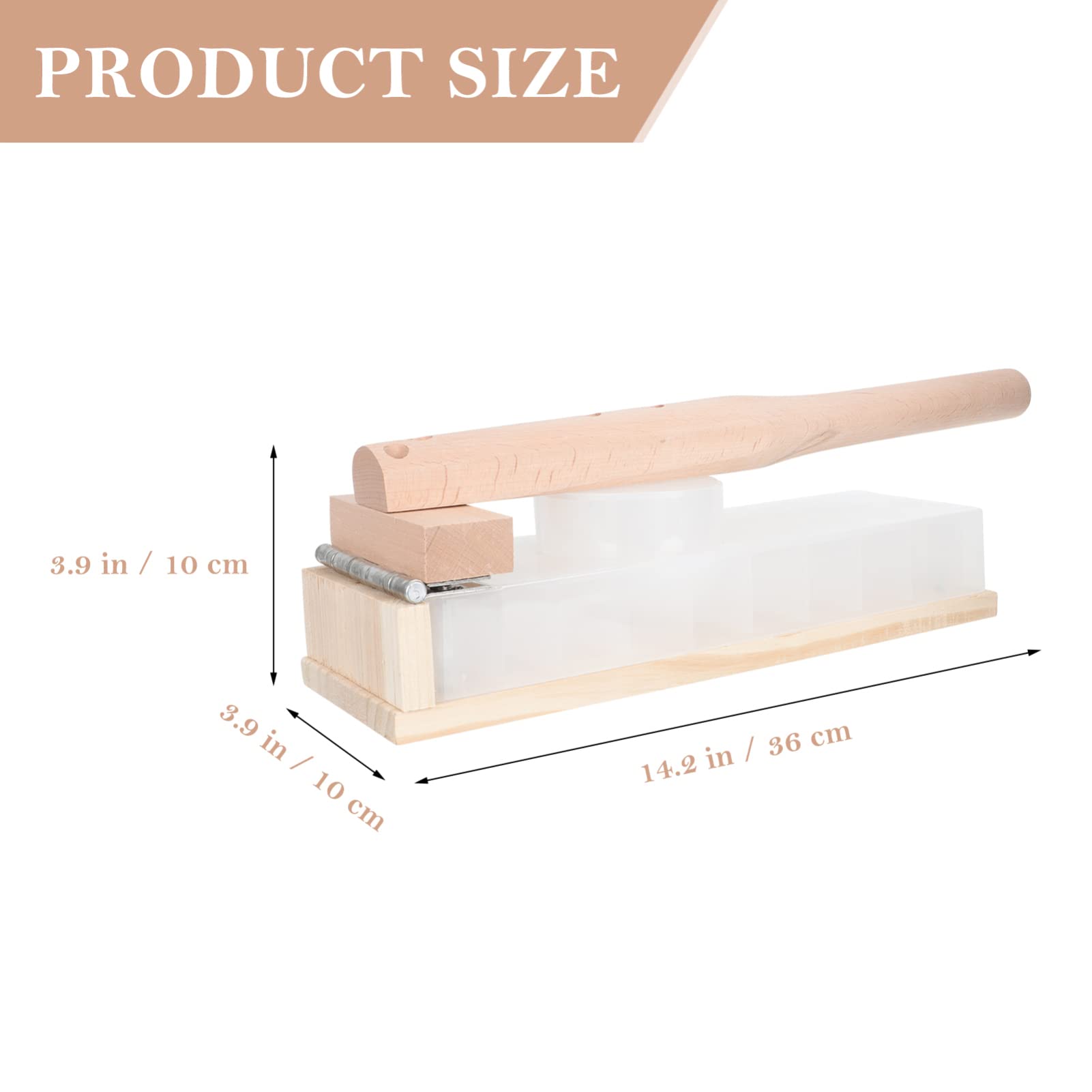GANAZONO Wooden Tortilla Press Dumpling Skin Maker Rotis Press Dough Presser Pastry Press Maker Baking Tool for The Qingming Festival Home Kitchen Tool (36x10cm)