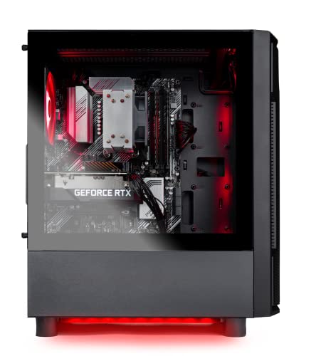 Skytech Shadow Gaming PC Desktop – AMD Ryzen 5 3600 3.6 GHz, NVIDIA RTX 3060, 1TB NVME SSD, 16GB DDR4 RAM 3200, 600W Gold PSU, 11AC Wi-Fi, Windows 11 Home 64-bit,Black