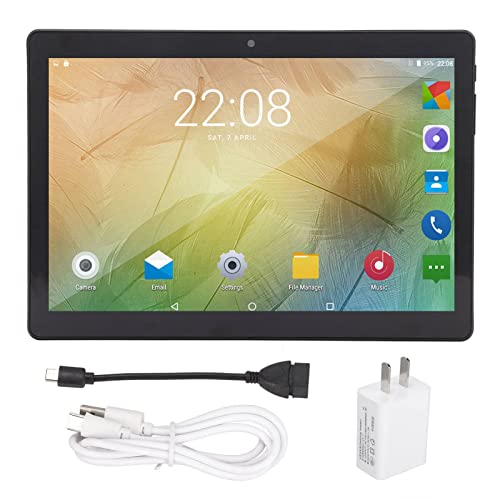 Dpofirs Androids Tablet 10 inch, IPS HD Display 4000mAh Tablets Dual SIM Dual Standby 2GB ROM 32GB RAM Dual Camera IPS 1080P HD Large Screen Portable Call Tablet Kids (Black)