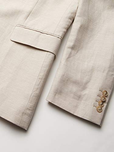 Perry Ellis Big & Tall Suit Jacket Men's Big, Natural Linen Herringbone, 46 Long (Tall)