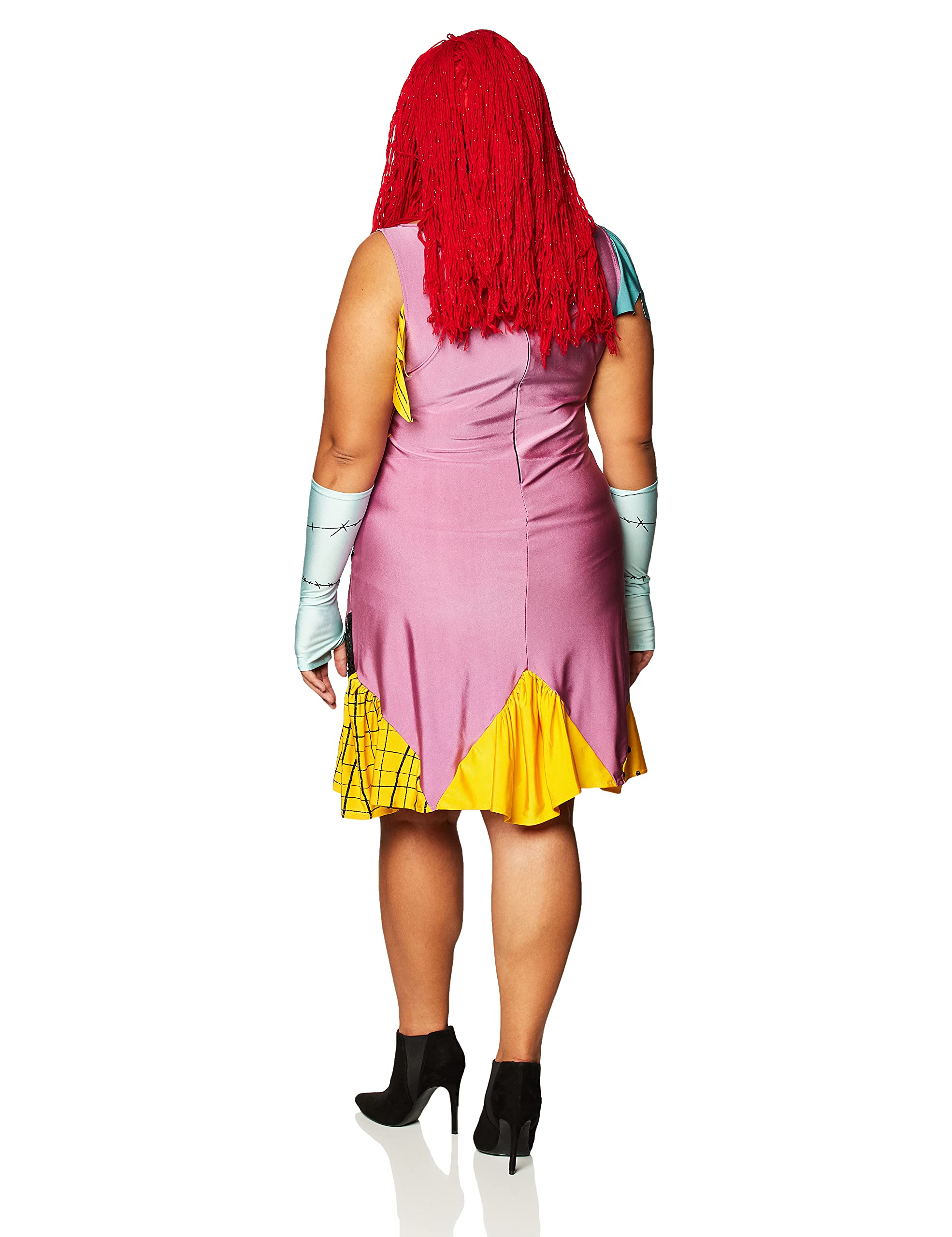 Disguise Tim Burtons The Nightmare Before Christmas Sally Glam Adult Costume, Yellow/Black/Purple, Large/12-14