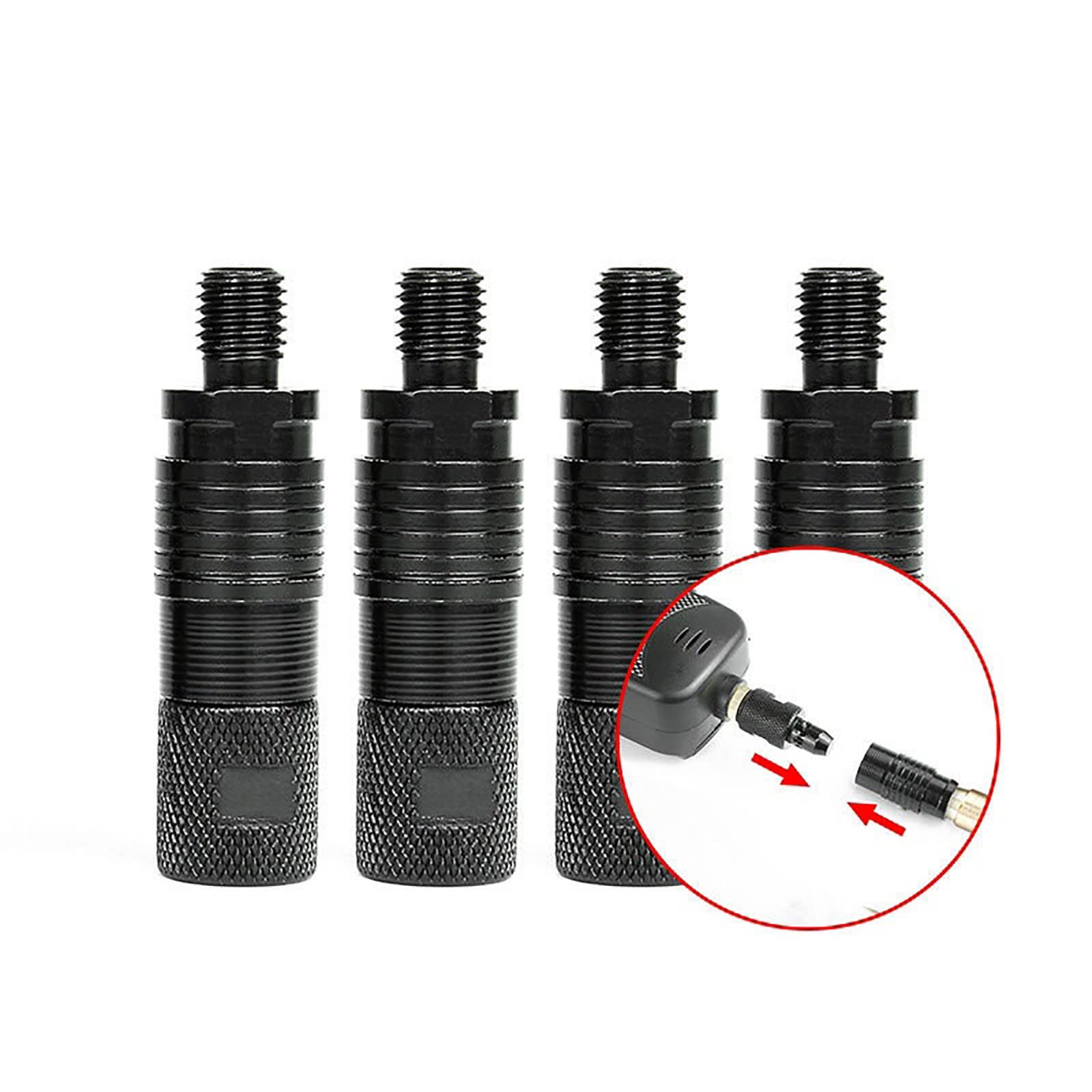 Connector Alloy Connector Rod Aluminum Peach Alarm Quick 4pcs Release Fishing Deep Drop Rigs Saltwater (A, One Size)