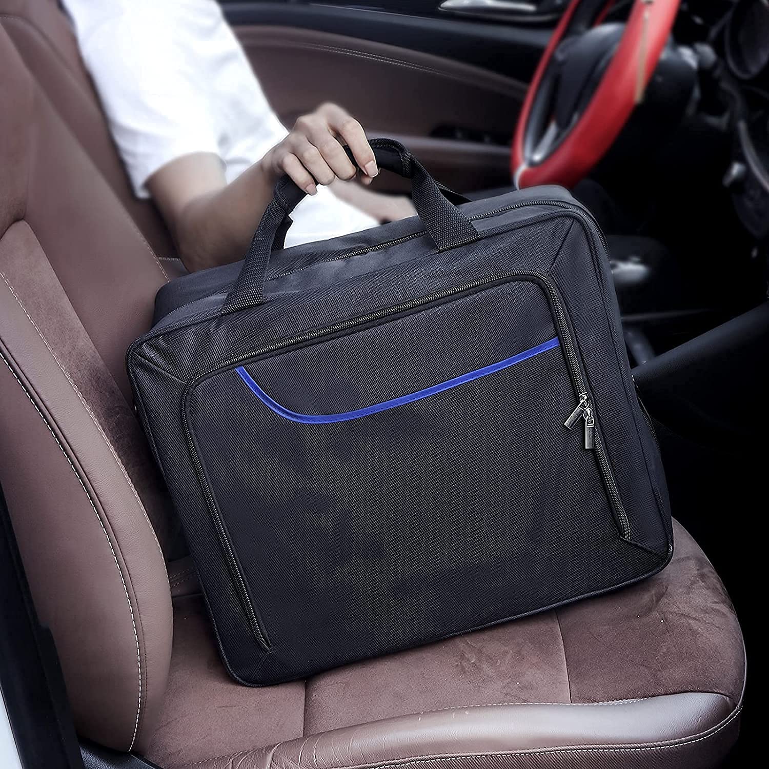 CONNYAM Case for PS5, Console Carrying Case Customized Storage Bag Compatible with Playstation 5 PS5 and PS5 Digital Edition Console, PS5 Controller, Gaming Headset, PS5 Games, and Other Accessories