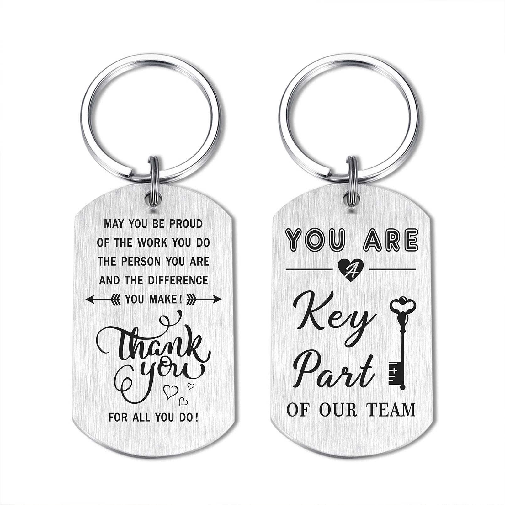 DEGASKEN Employee Coworker Appreciation Thank You Gifts, May You Be Proud of The Work You Do Keychain, Key Part of Team