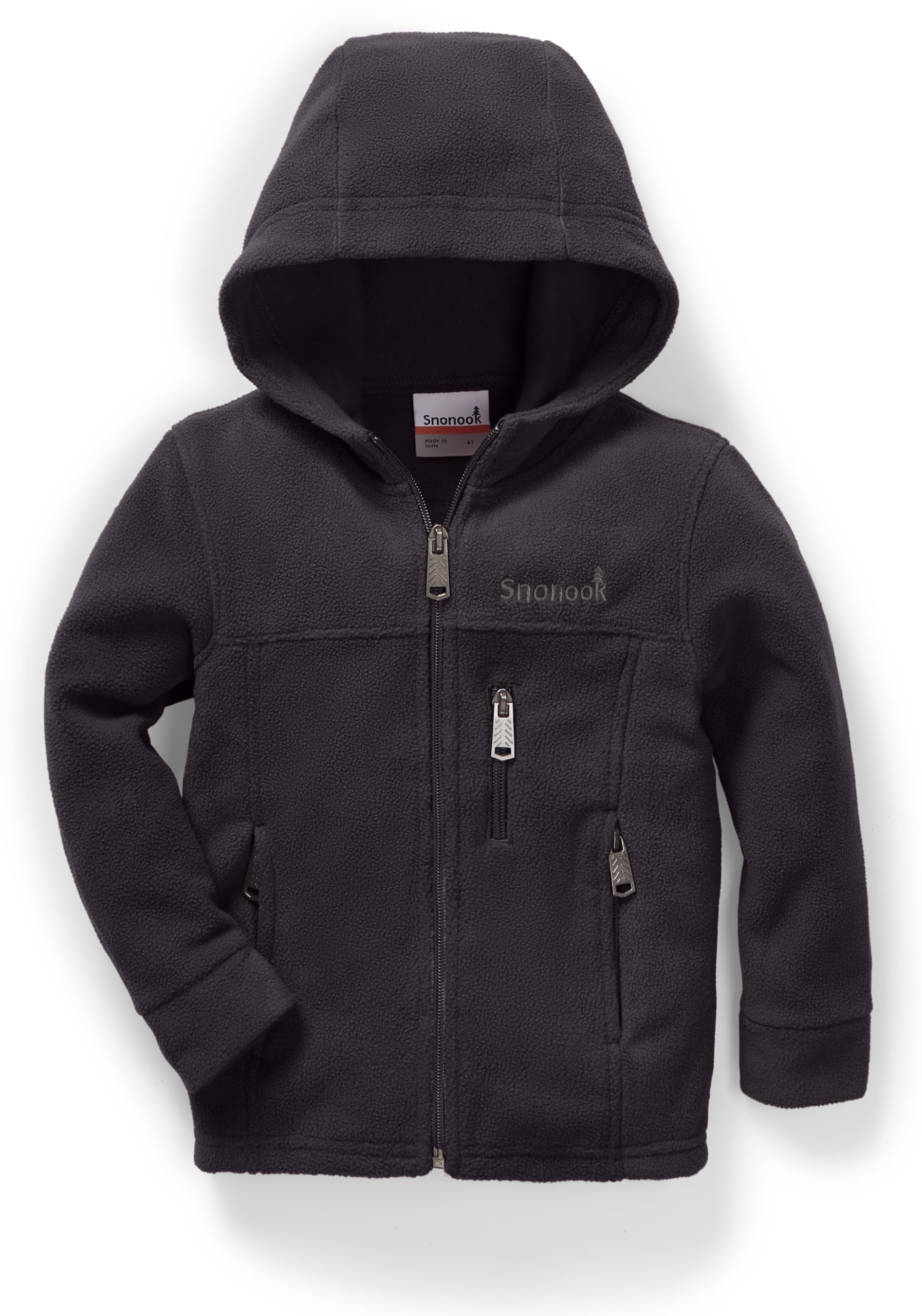 Snonook - Toddler Fleece Jacket – Toddler Spring Jacket - Girls Fleece Jacket - Boys Fleece Jacket - Kids Fleece Jacket, Black, 3T