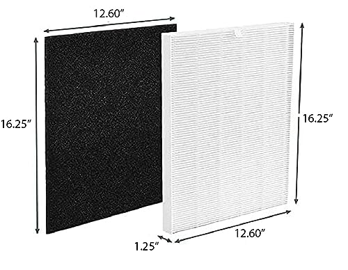 Nispira True HEPA Filter Activated Carbon Compatible with Winix & Electrolux Air Purifier. AM90, C535, 5300-2, WAC5300, WAC5500, WAC6300, 5000, 5000b, 5300, P300, EL490A, EL491A. Compared to Part 115115 Size 21 EL017. 3 Sets