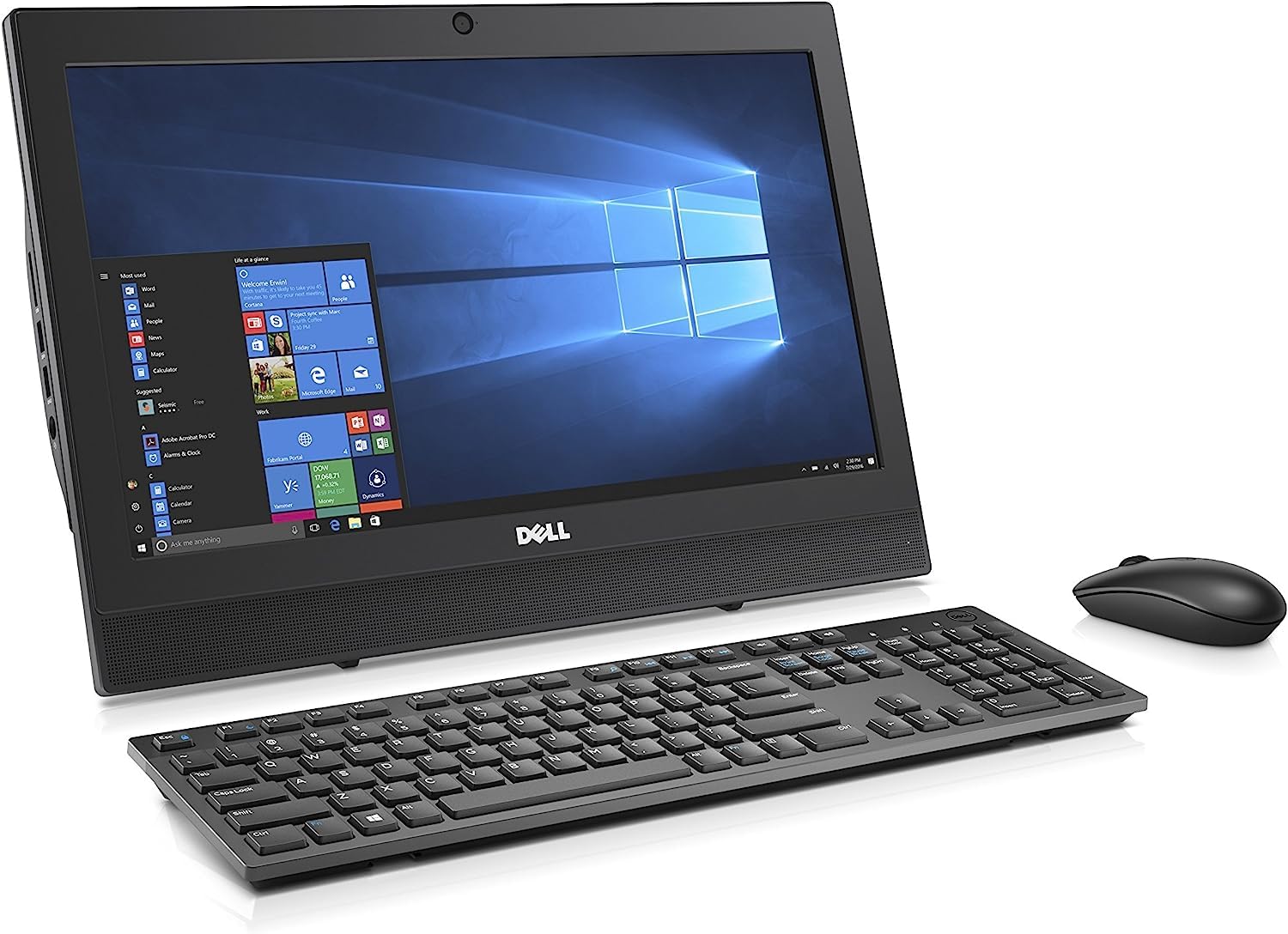 Dell OptiPlex 3050 All in One PC Desktop Computer, Intel Core i5-7500T Processor, 8GB RAM, 256GB SSD, WiFi, Bluetooth, Wired Keyboard & Mouse (Renewed)