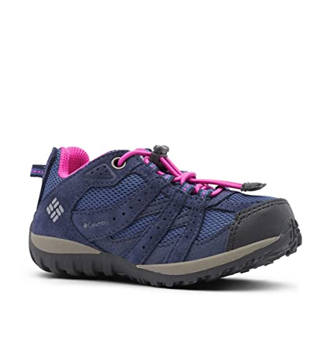 Columbia Unisex Child Redmond Waterproof Hiking Shoe, Bluebell/Pink Ice, 3 Big Kid US