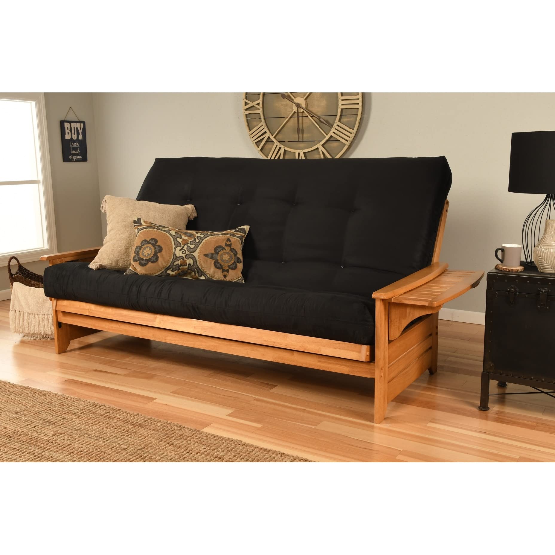 Somette Coil Hinged Queen-size Mattress (Mattress Only) Suede Black Foam, Cotton Innerspring Traditional, Casual 8 in