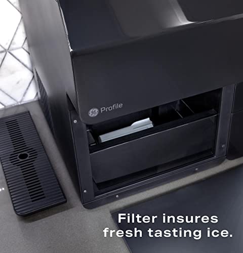 GE Profile Opal Ice Dispenser | Countertop Nugget Ice Maker with Ice Dispenser & 1-Gallon Side Tank | Ice Machine with WiFi Connectivity | Smart Home Kitchen Essentials | Satin Black