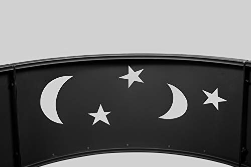 Hanie Design BFP-210B Stars & Moons Fire Ring, Black