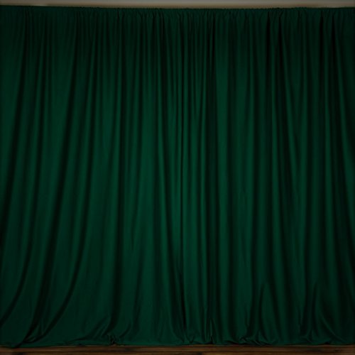 lovemyfabric 100% Polyester Window Curtain/Stage Backdrop Curtain/Photography Backdrop 58" Inch X 108" Inch (1, Hunter Green)