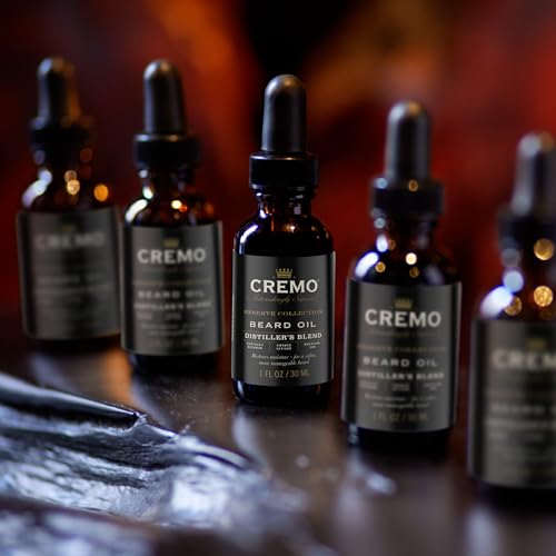Cremo Beard Oil, Distiller's Blend (Reserve Collection), 1 fl oz - Restore Natural Moisture and Soften Your Beard To Help Relieve Beard Itch