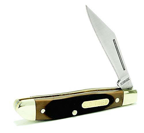 Old Timer 12OT Pal Traditional Folding Pocket Knife with 2.2in High Carbon Stainless Steel Blade, Sawcut Handle, and Convenient Size for EDC, Whittling, Camping, Hunting, General Use, and Outdoors