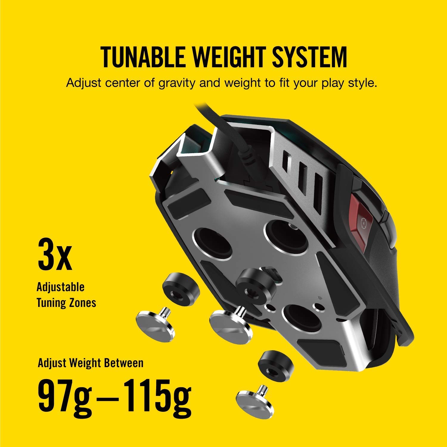 CORSAIR M65 ELITE RGB - FPS Gaming Mouse - 18,000 DPI Optical Sensor - Adjustable DPI Sniper Button - Tunable Weights - Black (Renewed)