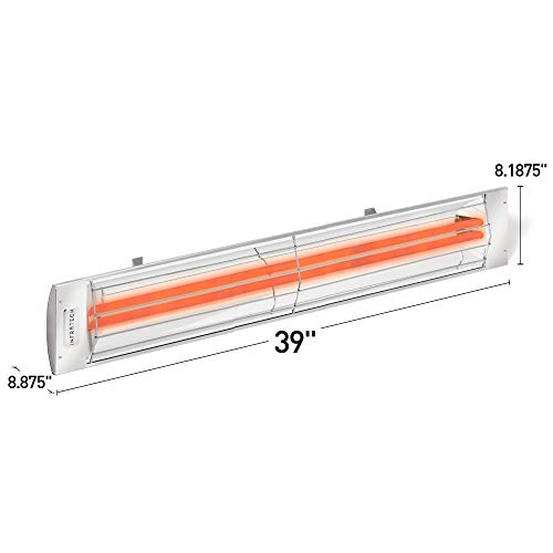 Infratech CD-4024 SS Stainless Steel 39β Dual Element Fixture 4000 Watt, 240 Volt, Stainless Steel Finish
