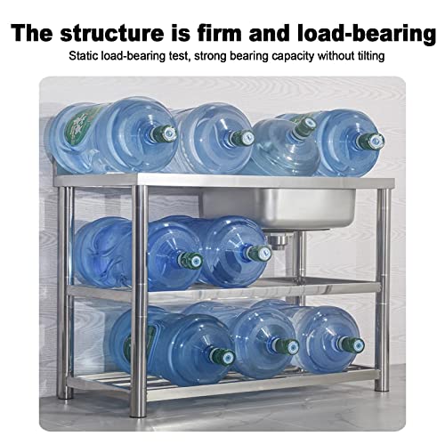 Utility commercial sink,Outdoor garage Stainless Steel sink,Indoor kitchen sink with faucet,1 Compartment,Industrial station laundry & utility room sinks,with storage rack,for restaurant,Basement. (