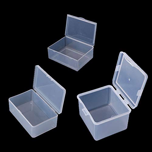 MEELYHOME Rectangular Clear Storage Box Jewelry Beads Collection Container Organiz Clear Storage Boxes With Lids