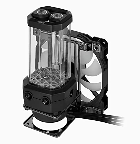 Corsair Hydro X Series XD5 RGB Pump/Reservoir Combo - D5 PWM Pump - 330ml Reservoir - Ten Individually Addressable RGB LEDs - Temperature Sensor - Black