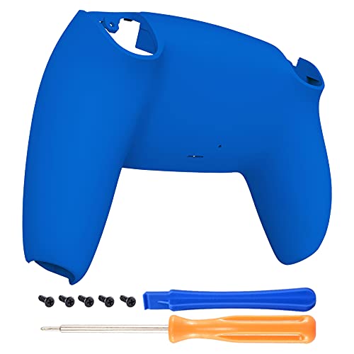 eXtremeRate Blue Soft Touch Grip Custom Back Housing Bottom Shell Compatible with ps5 Controller, Replacement Back Shell Cover Compatible with ps5 Controller (Renewed)