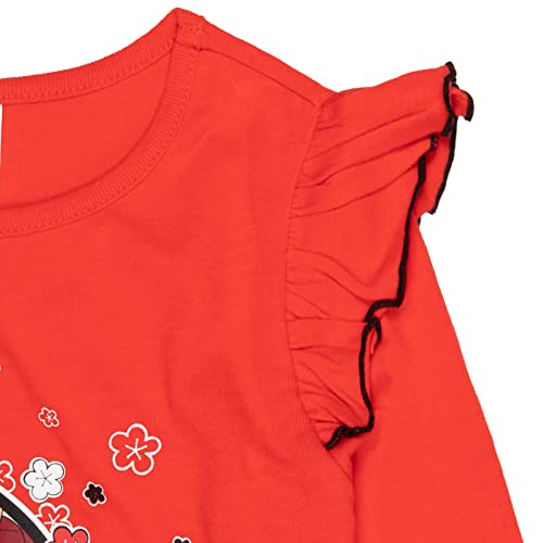 Miraculous Ladybug Cat Noir Rena Rouge Big Girls 2 Pack Ruffle T-Shirts Gray/Red 14-16