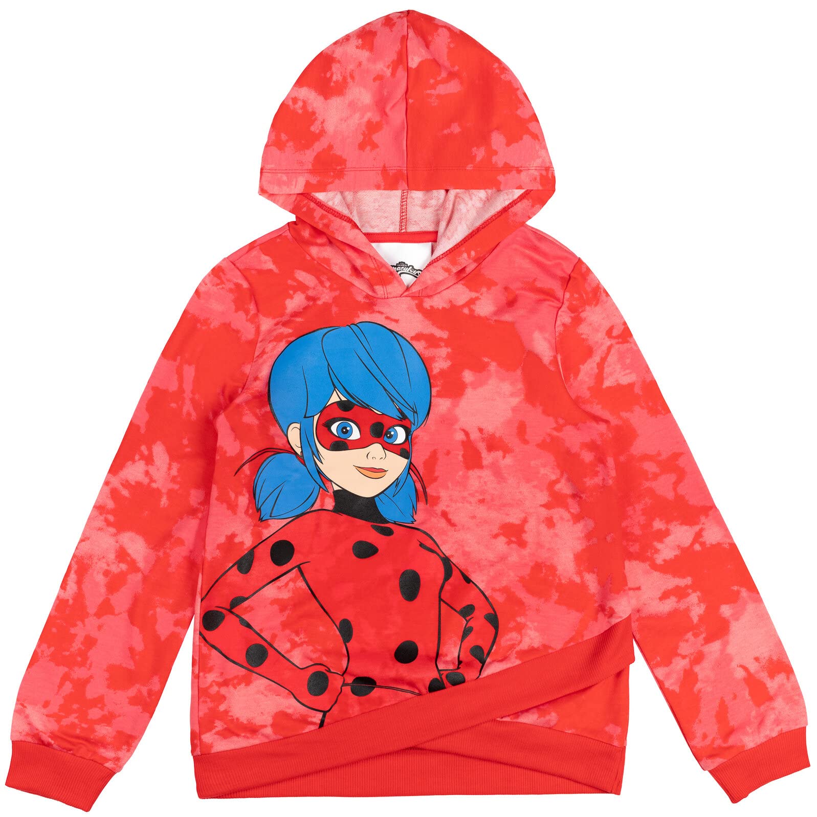 Miraculous Ladybug Little Girls French Terry Hoodie Red 4-5