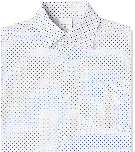 Van Heusen Boys' 4-Piece Formal Suit Set, Vest, Pants, Collared Dress Shirt, and Tie, Blue Jean, 8