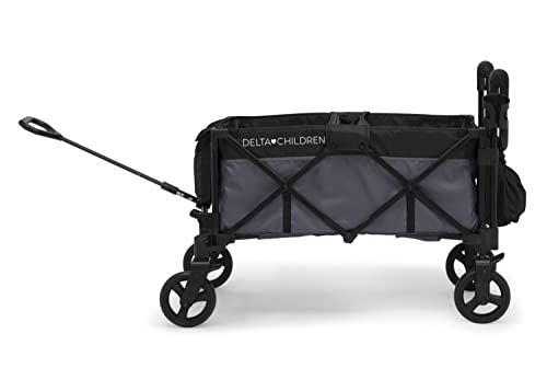Delta Children Adventure Stroller Wagon, Grey/Black