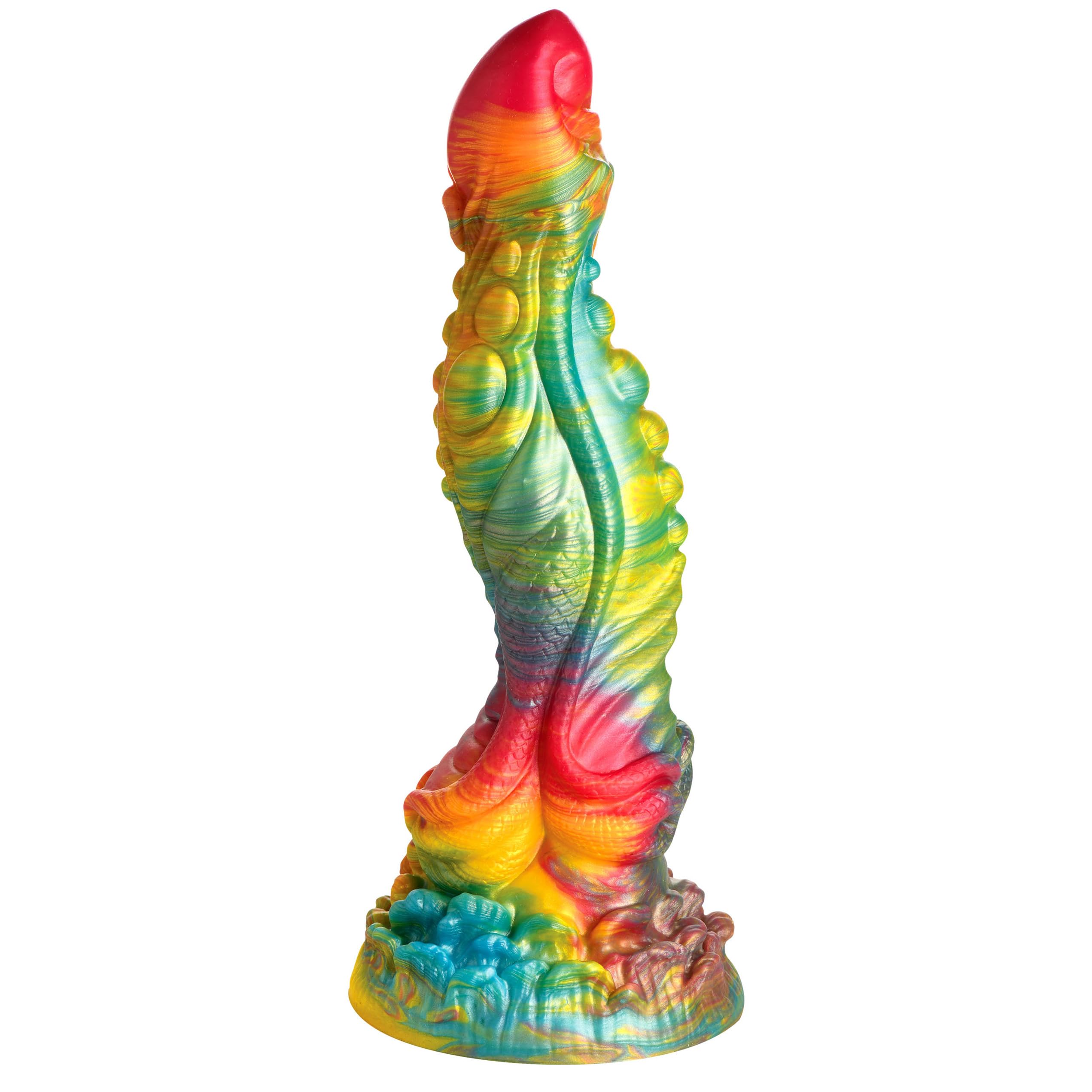 CREATURE COCKS Majestic Merman Silicone Dildo for Men, Women & Couples. Firm and Flexible, Strong Suction Base, Fantasy Dildo, Unique Texture. Premium Phthalate-free & Body-safe Silicone 1 Piece, Rain